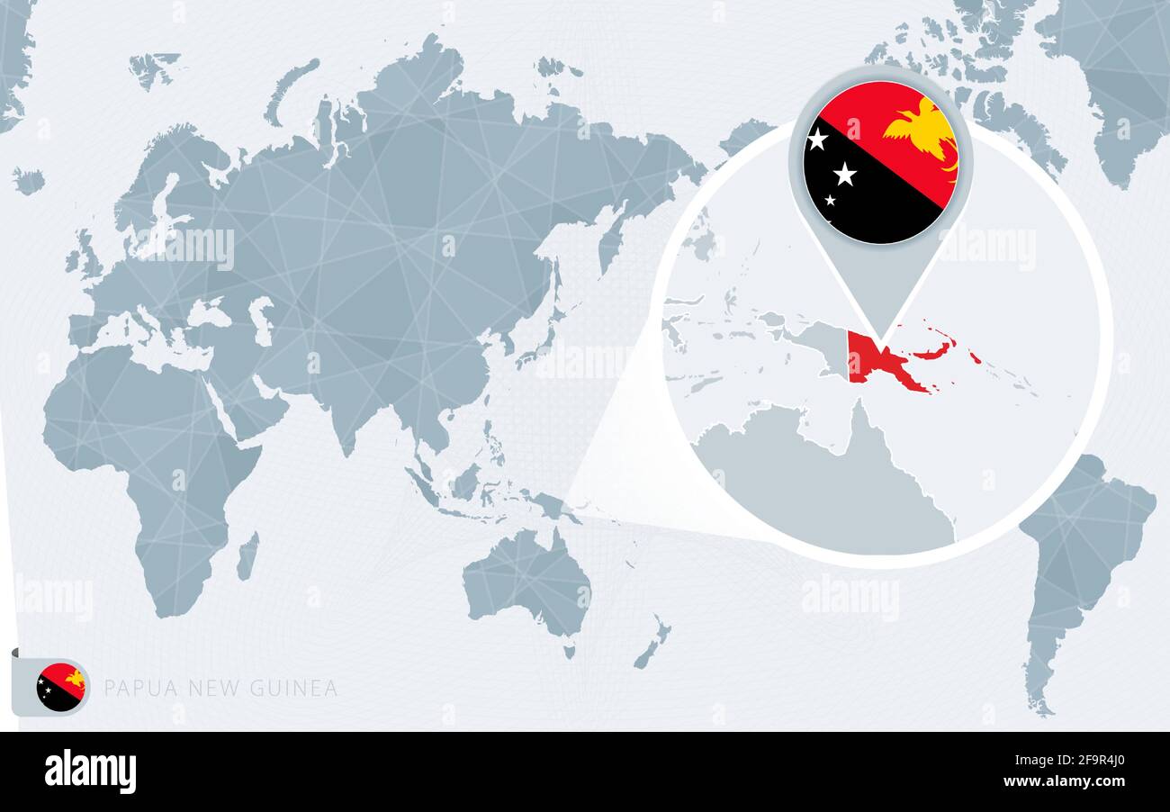 papua new guinea map world