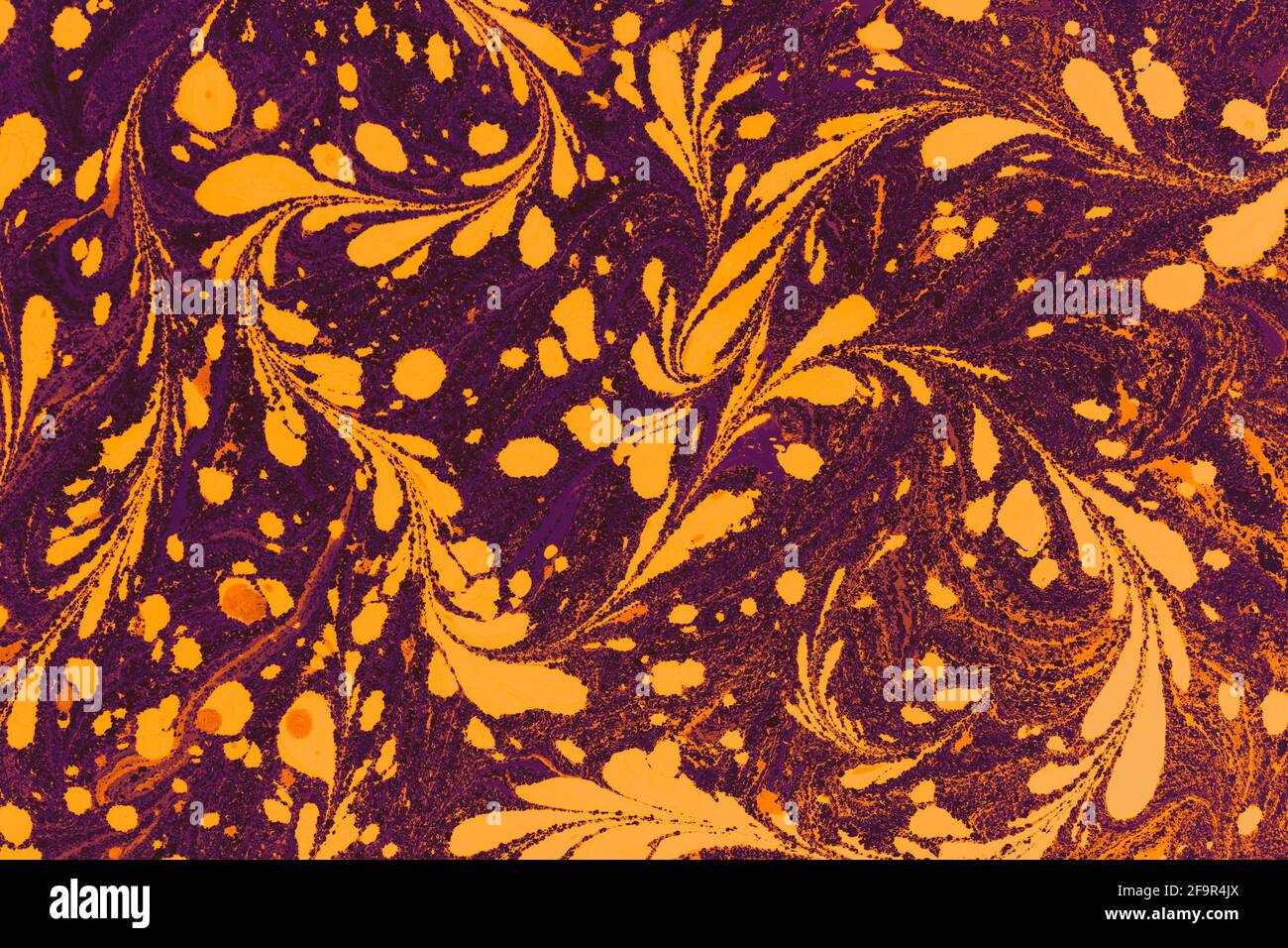 Creative ebru art background with abstract paint. Marbling texture ...