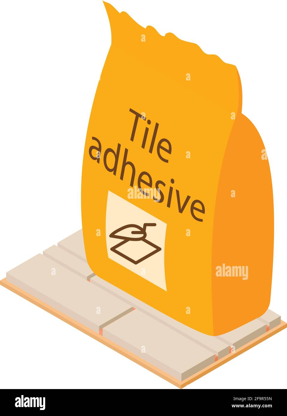 Laying tile icon. Isometric illustration of laying tile vector icon for ...