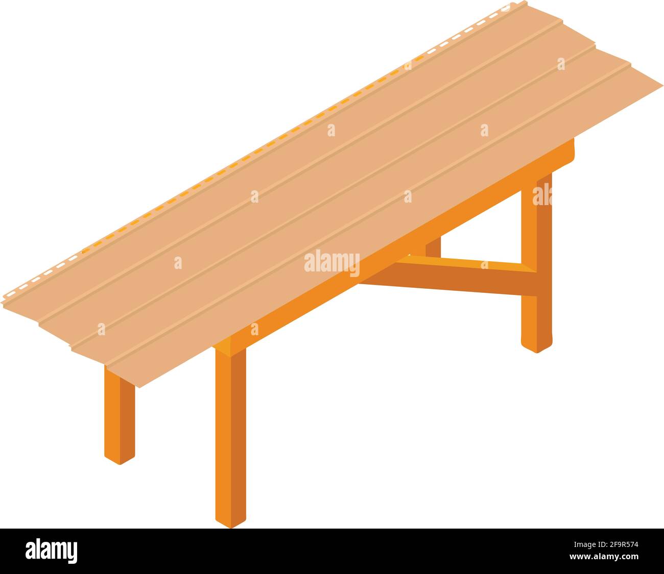 Workshop table icon. Isometric illustration of workshop table vector ...
