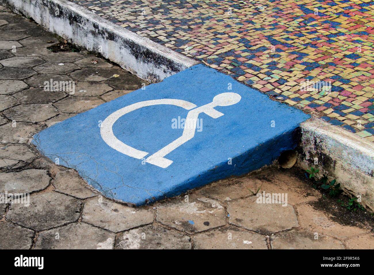 accessibility ramp for wheelchair users with accessibility symbol ...