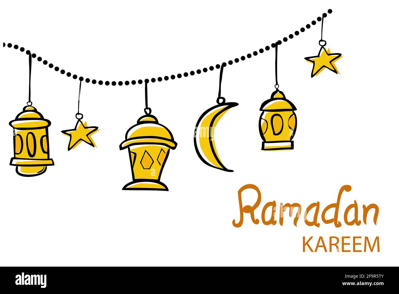 Hand Draw Sketch Vector, Element Design or Template for Ramadan Kareem ...