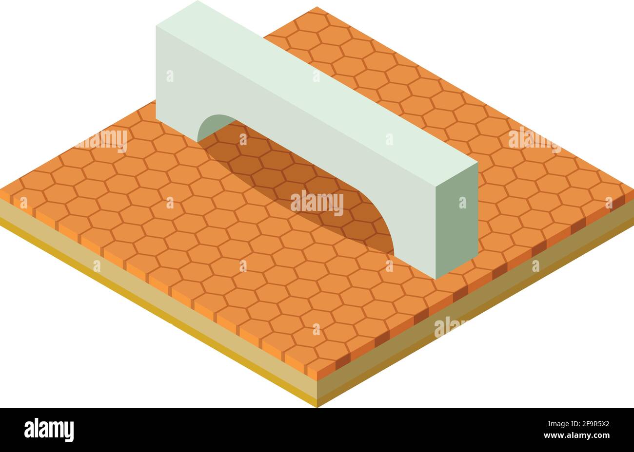 Rectangular arch icon. Isometric illustration of rectangular arch ...
