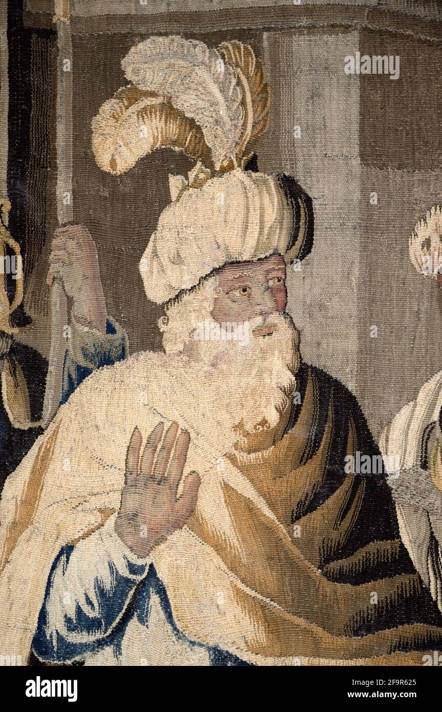 Portrait of King Aladine of Jerusalem wearing Feather Turban based on ...