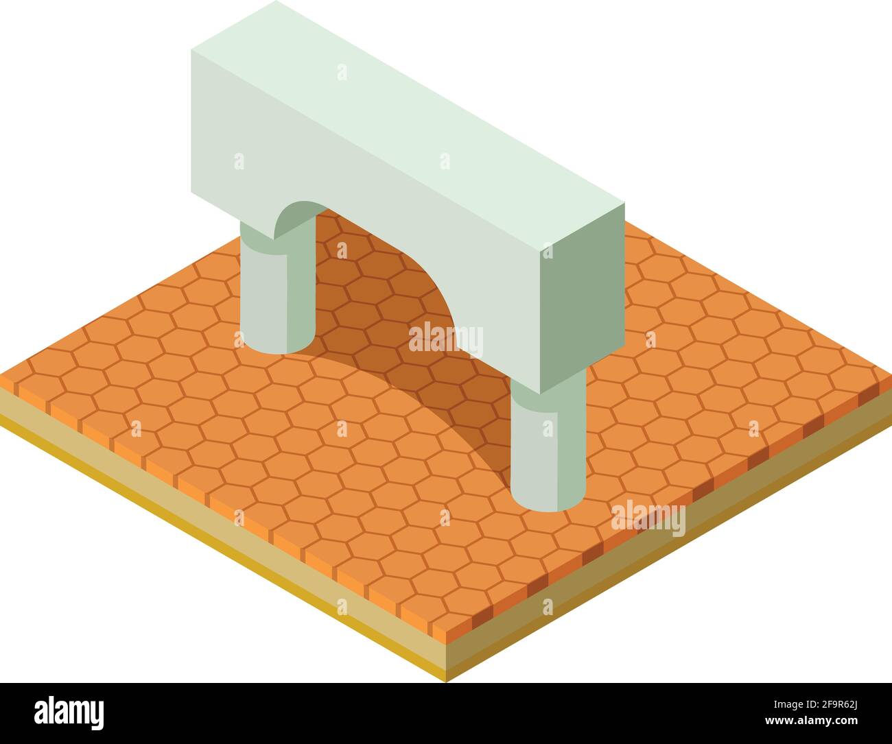 Greek arch icon. Isometric illustration of greek arch vector icon for ...