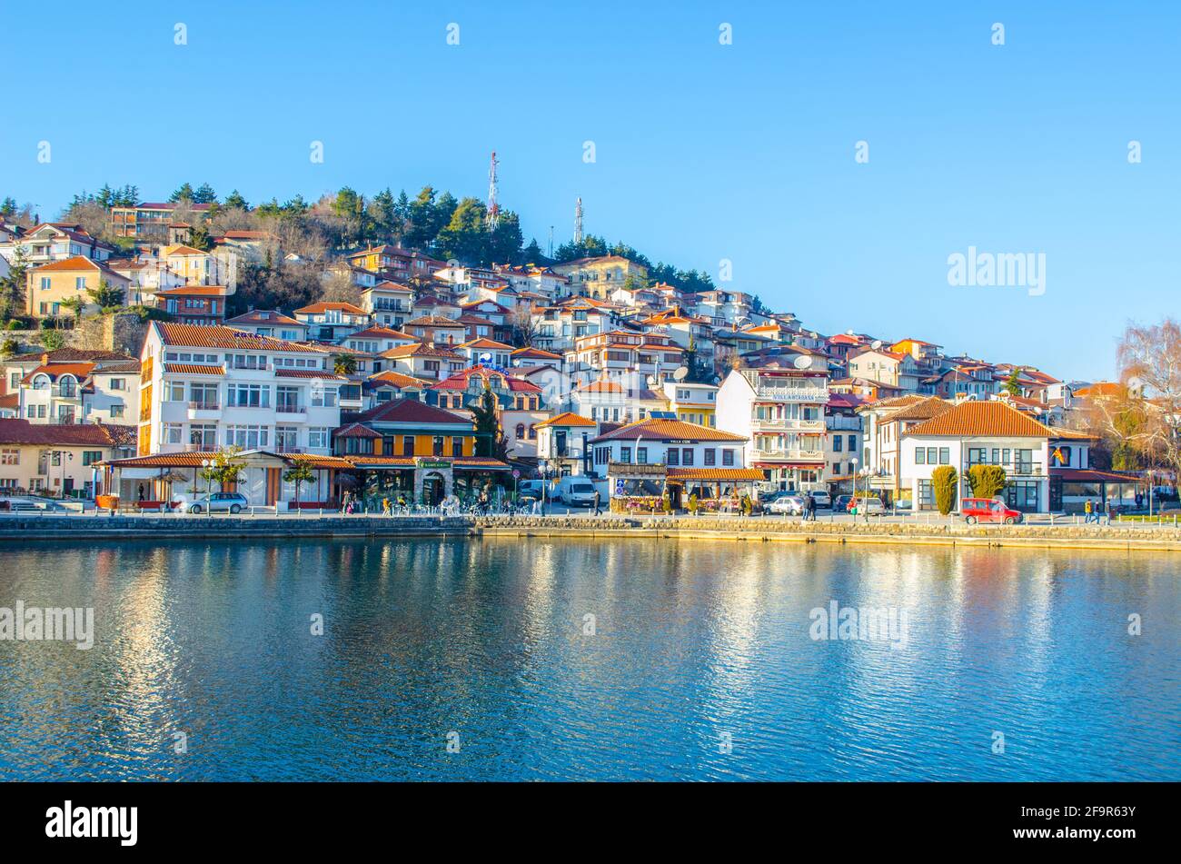 historical part of unesco listed town ohrid is located next to the ...