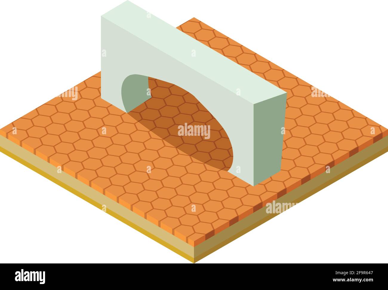 Construction arch icon. Isometric illustration of construction arch ...