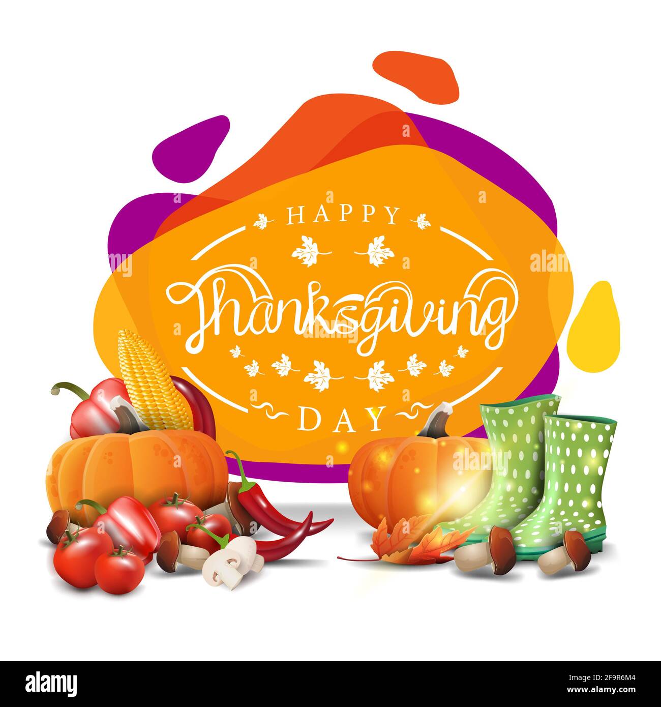 Thanksgiving background vector postcard Cut Out Stock Images & Pictures ...