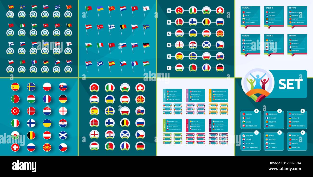 European football 2020 mega set. European football 2020 country flags ...