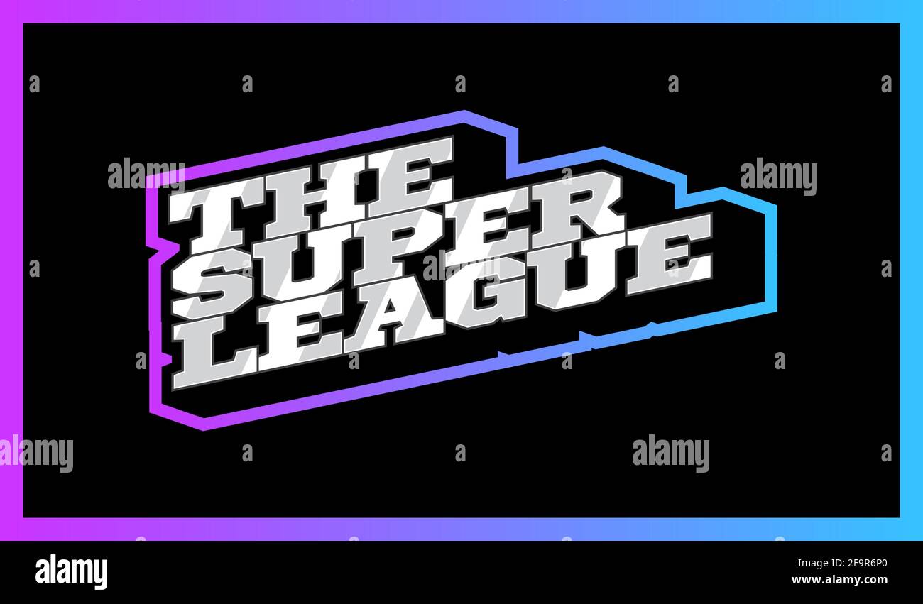 Soccer super League emblem. Vector sport european football or soccer ...