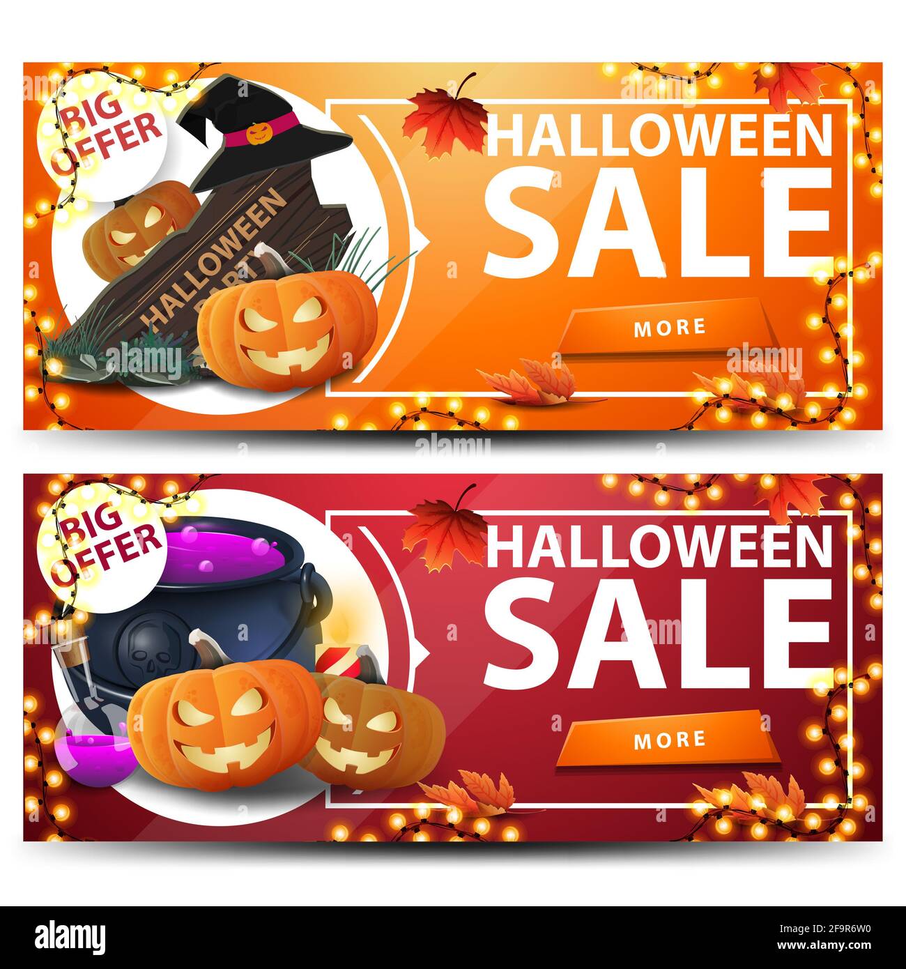 Set banners autumn sale Cut Out Stock Images & Pictures - Alamy