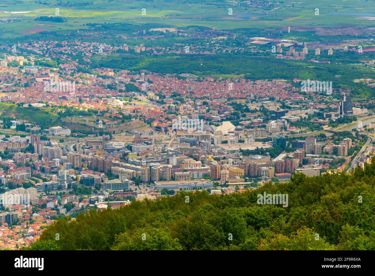 aerial view of the macedonian capital skopje from vodno mountain Stock ...