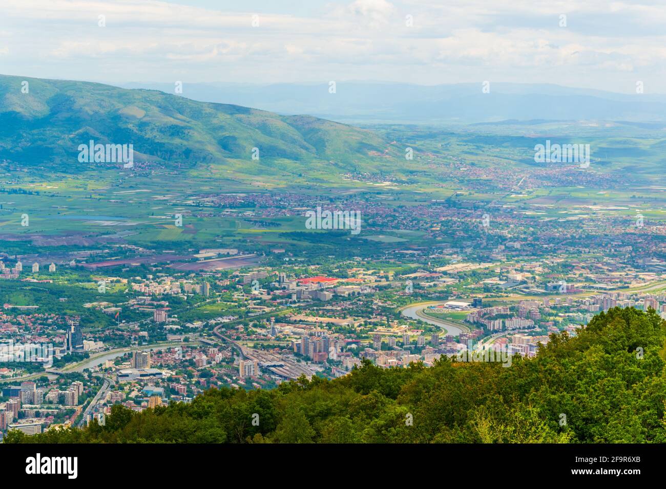aerial view of the macedonian capital skopje from vodno mountain Stock ...