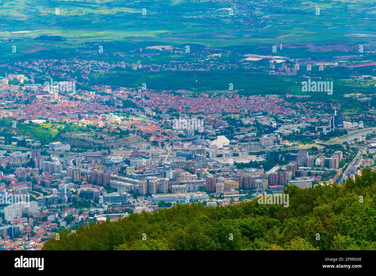 aerial view of the macedonian capital skopje from vodno mountain Stock ...