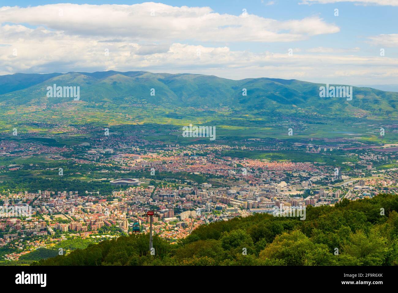 aerial view of the macedonian capital skopje from vodno mountain Stock ...
