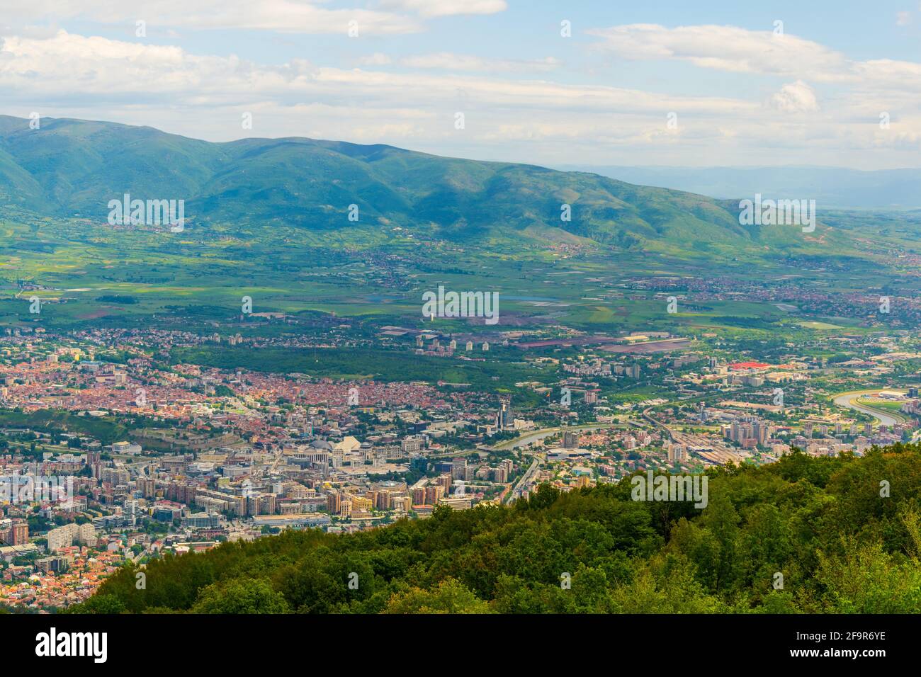 aerial view of the macedonian capital skopje from vodno mountain Stock ...