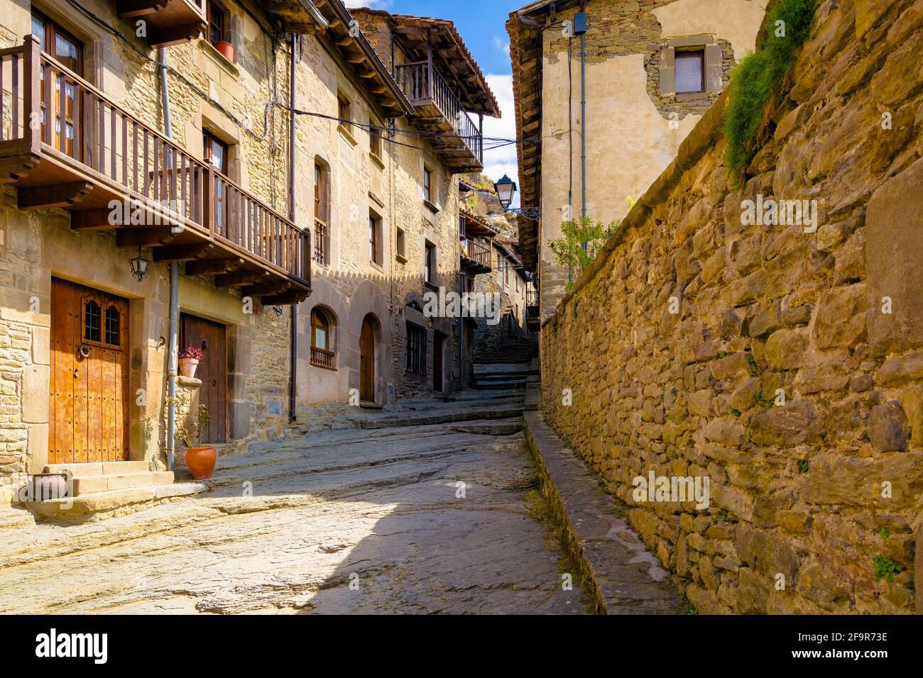 View of Fossar street, one of the most typical streets of the medieval ...