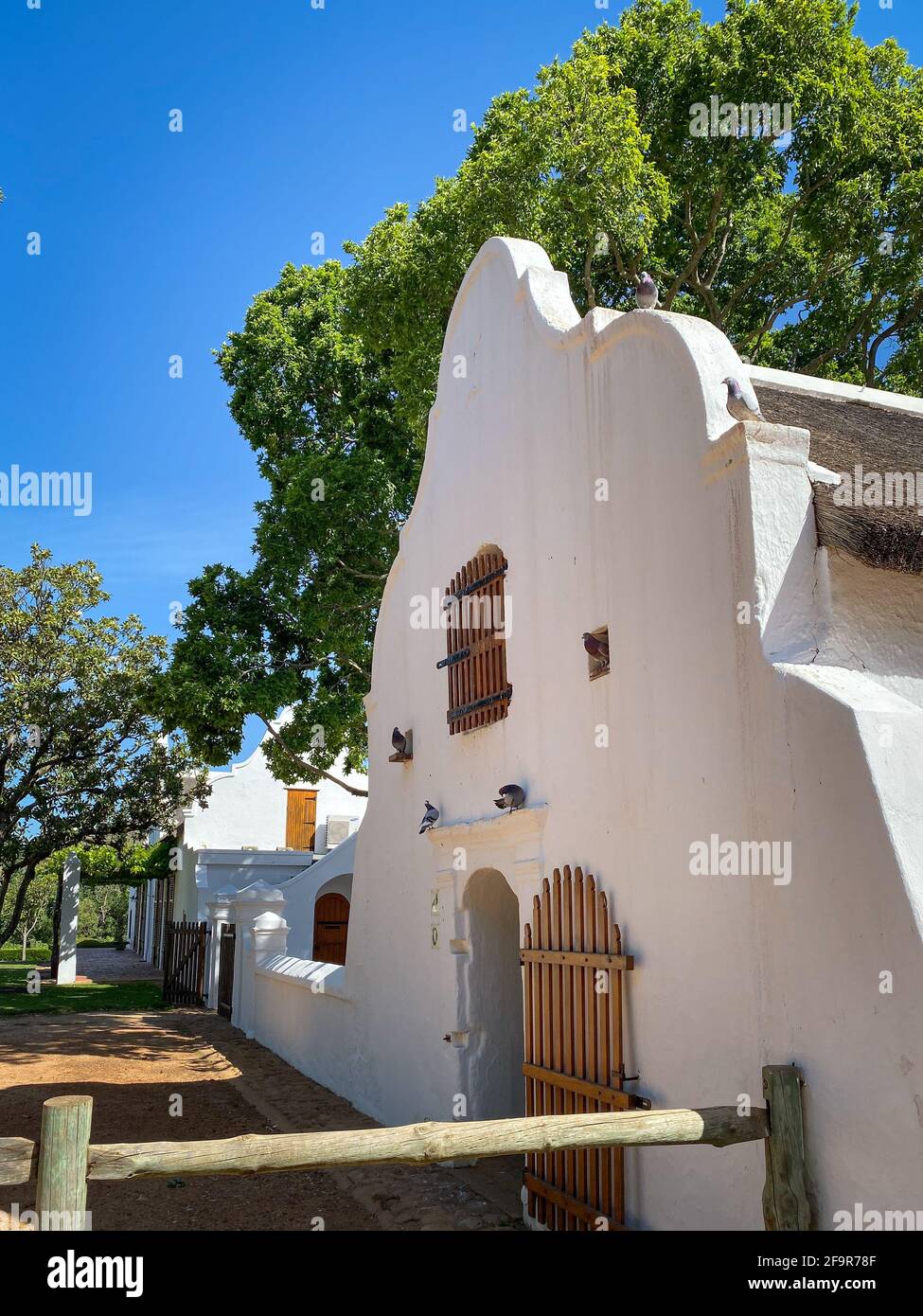 Historical building in cape dutch architecture style at Babylonstoren ...