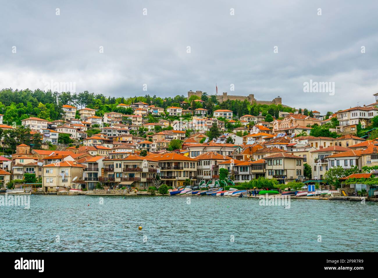 historical part of unesco listed town ohrid is located next to the ...