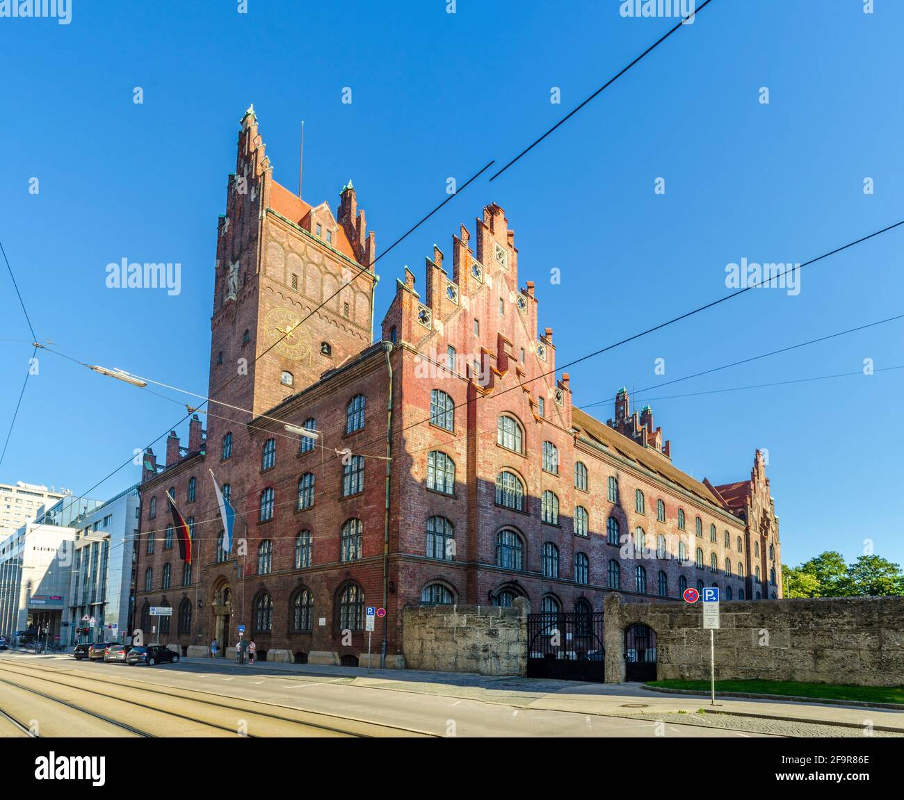 view of the building of oberlandesgericht courthouse in german city ...