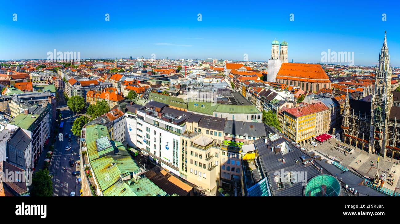 Marienplatz munich bird view hi-res stock photography and images - Alamy