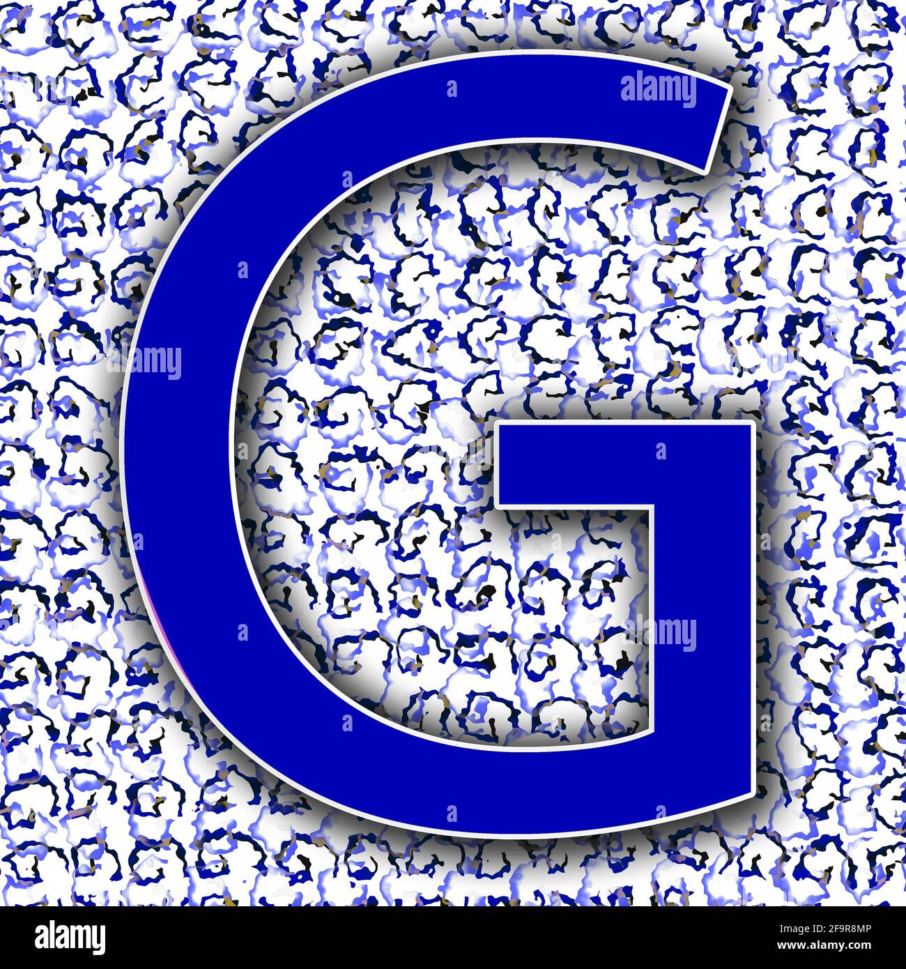 square graphic with a colorful uppercase character G as a capital ...