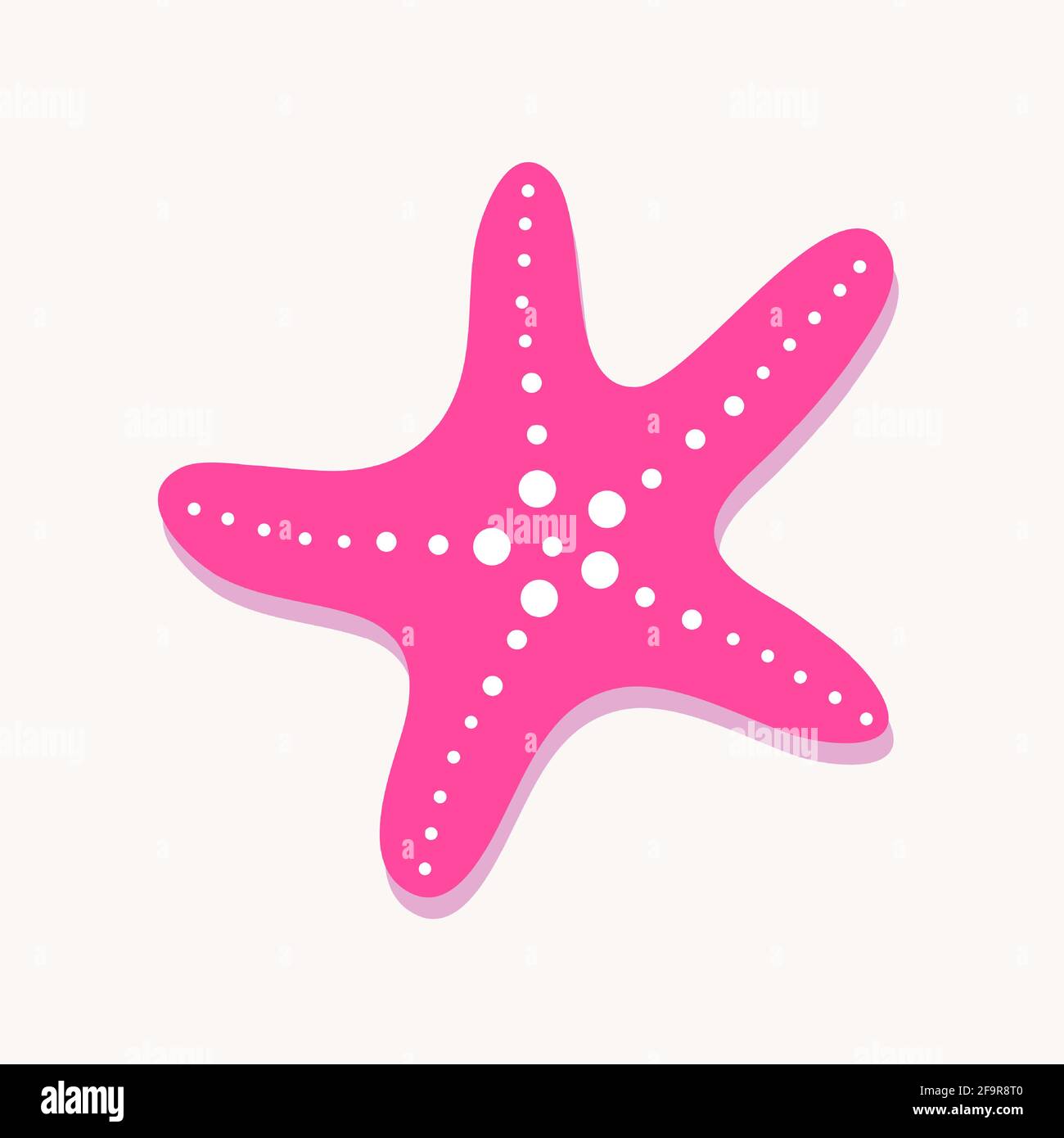 Pink starfish in flat style. Starfish icon. Sea star. Vector ...
