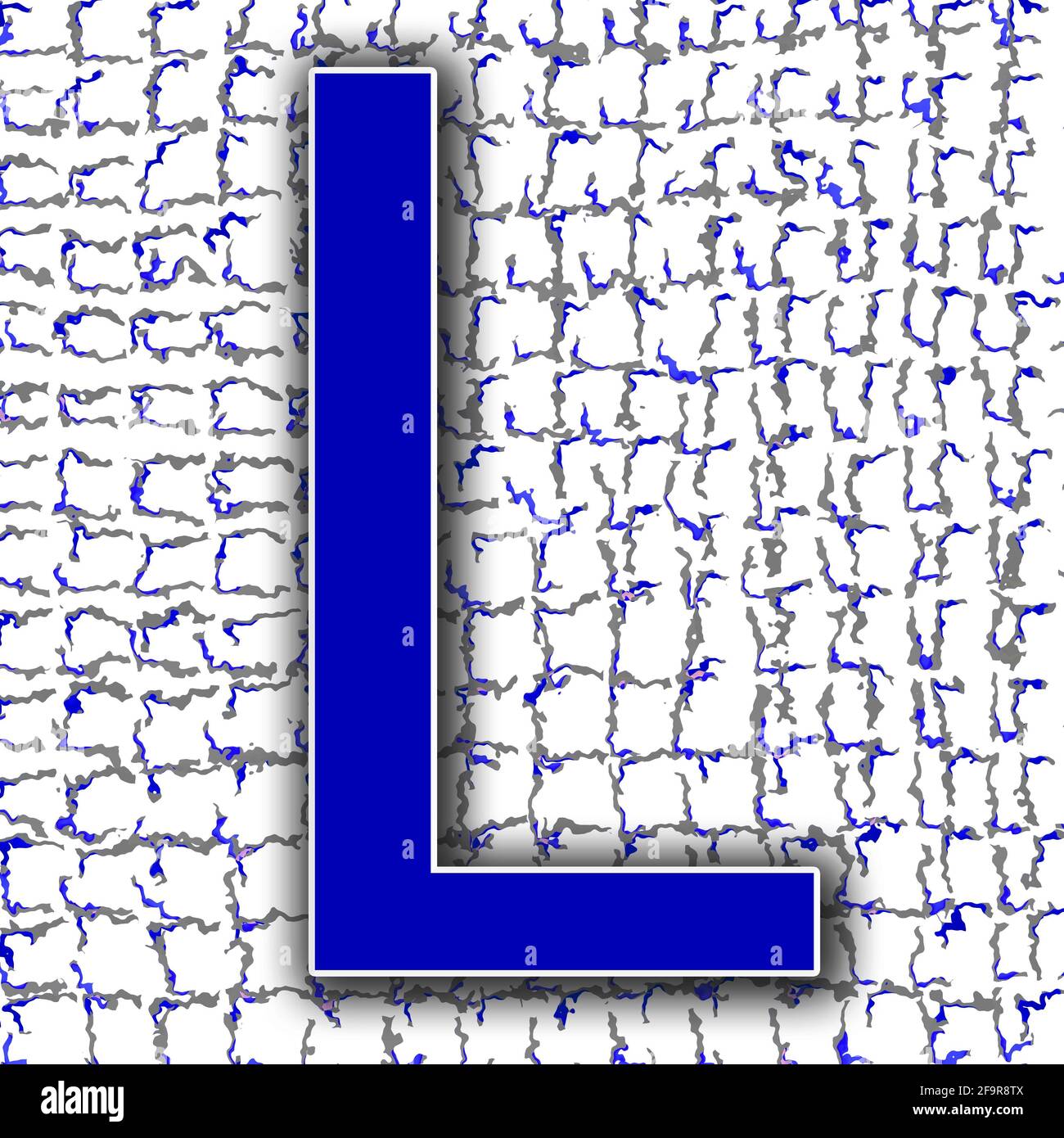 square graphic with a colorful uppercase character L as a capital ...