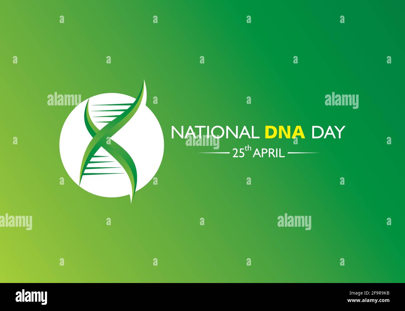 Vector illustration of National DNA day observed on April 25 Stock ...