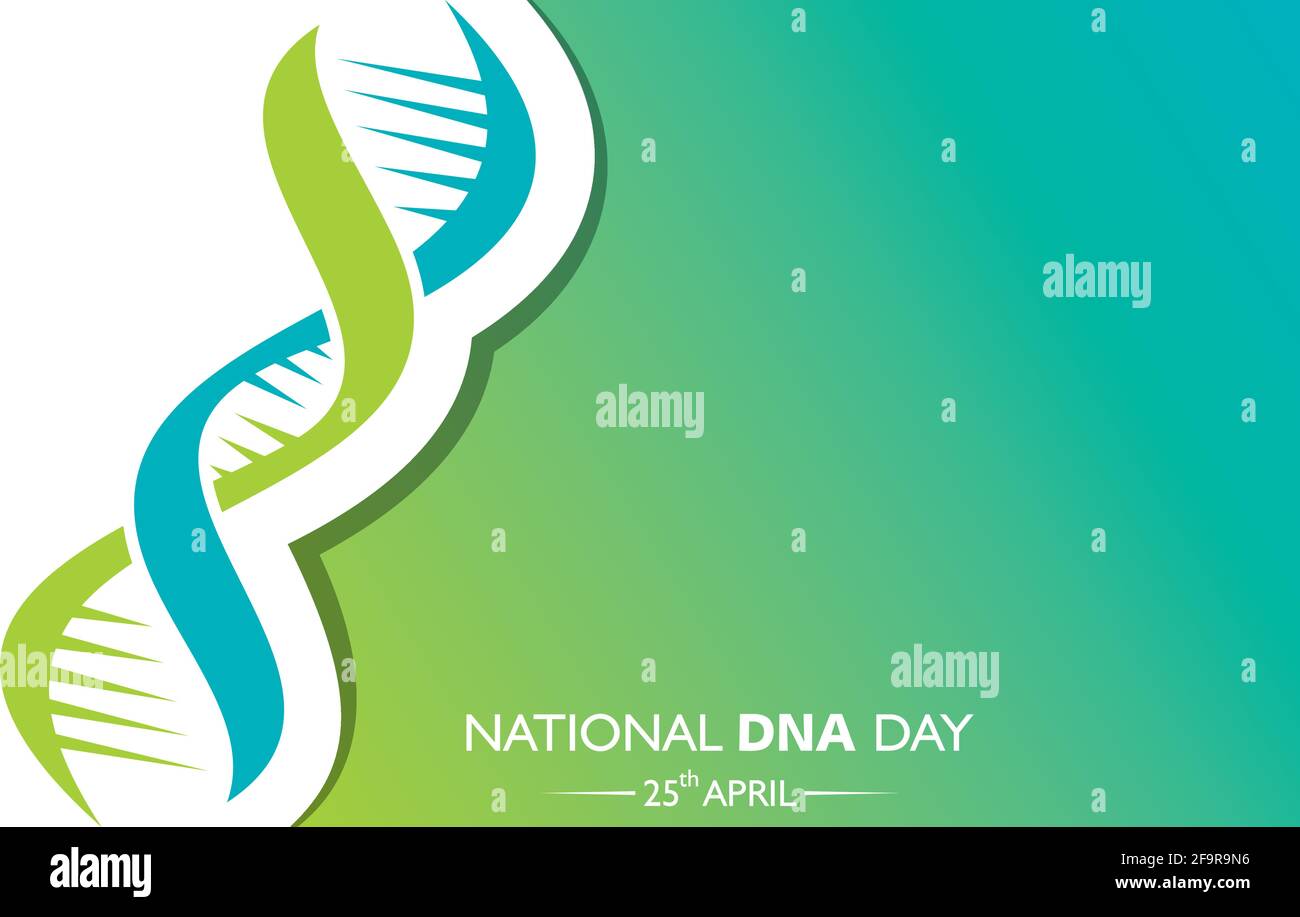 Vector illustration of National DNA day observed on April 25 Stock ...