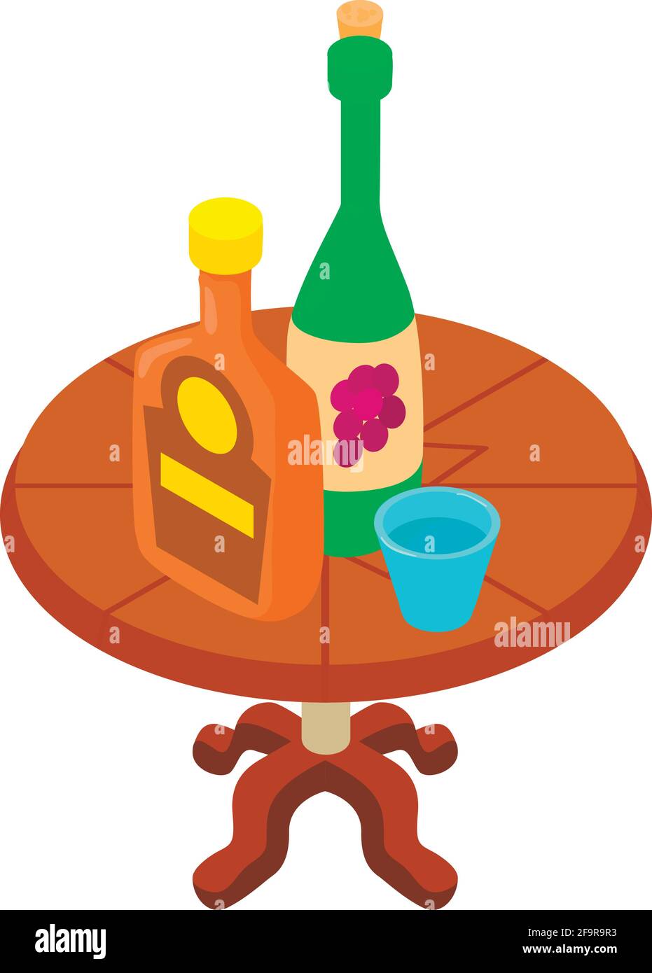 Alcoholic beverage icon. Isometric illustration of alcoholic beverage ...