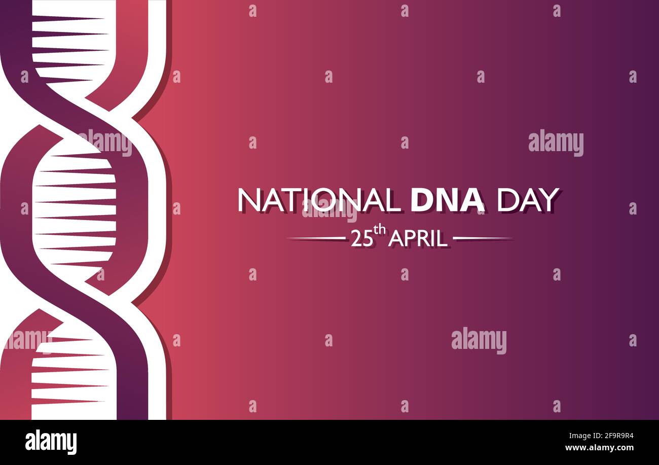Vector illustration of National DNA day observed on April 25 Stock ...