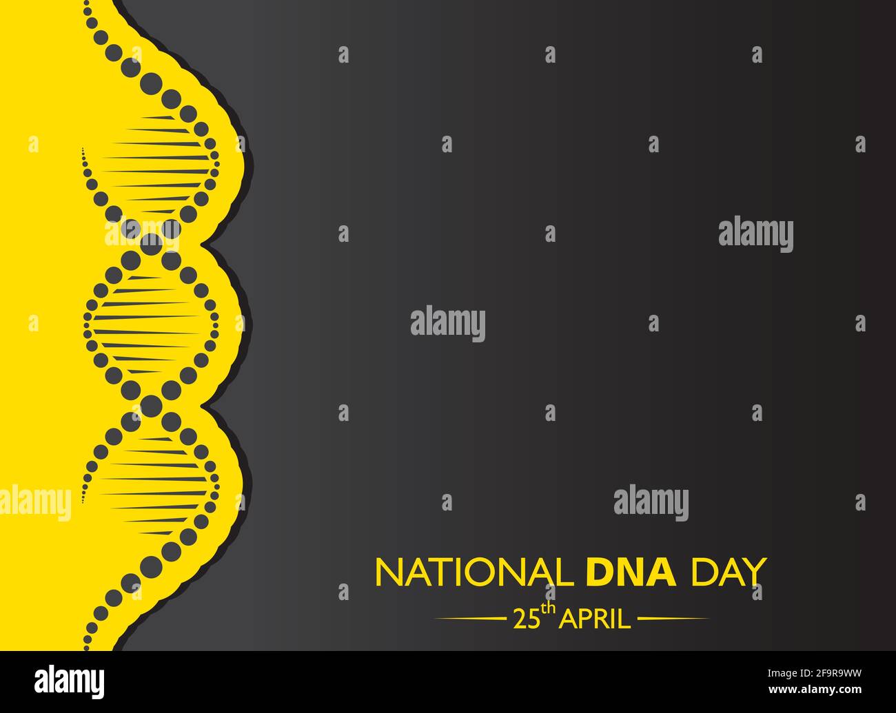 Vector illustration of National DNA day observed on April 25 Stock ...