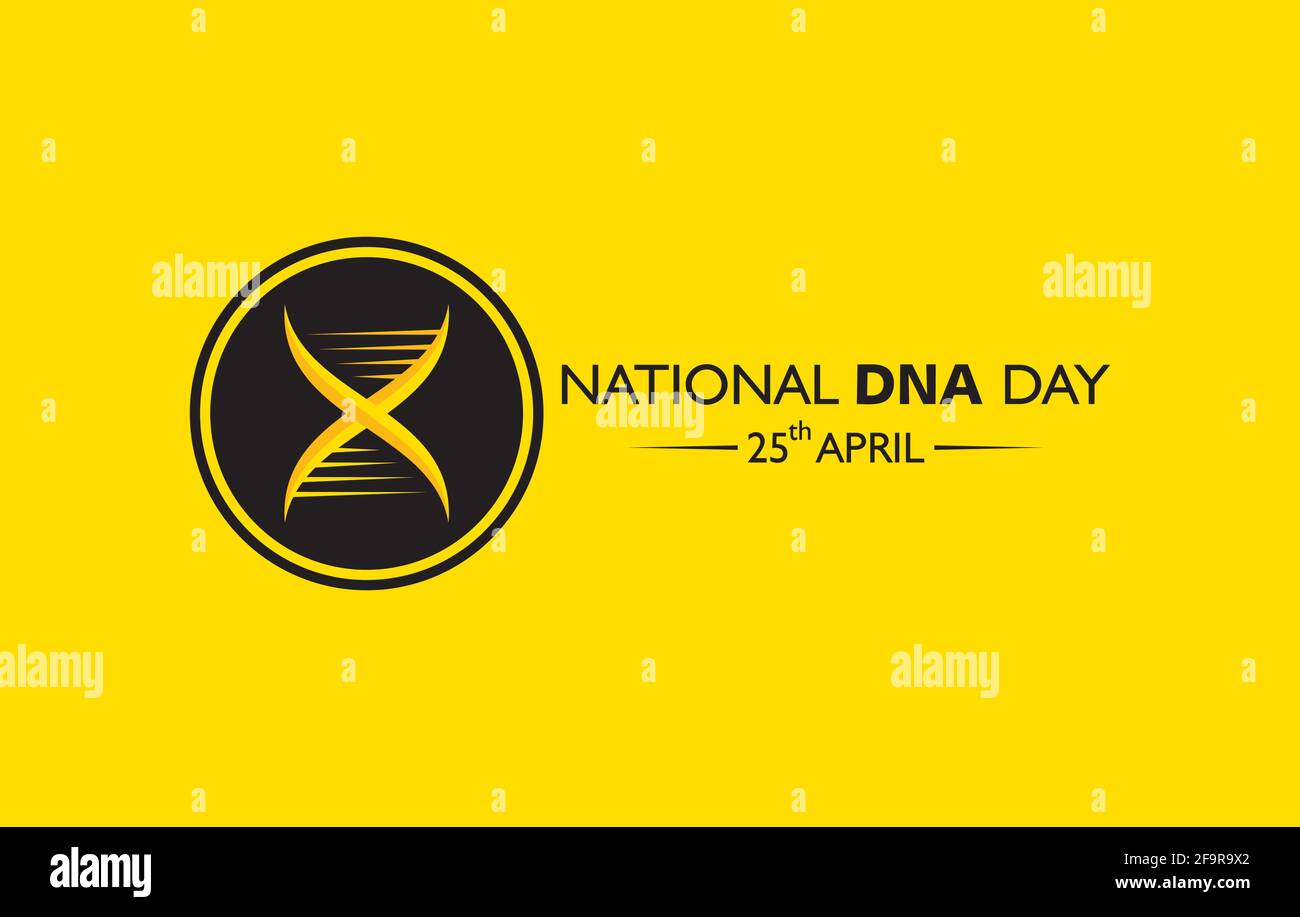 Vector illustration of National DNA day observed on April 25 Stock ...