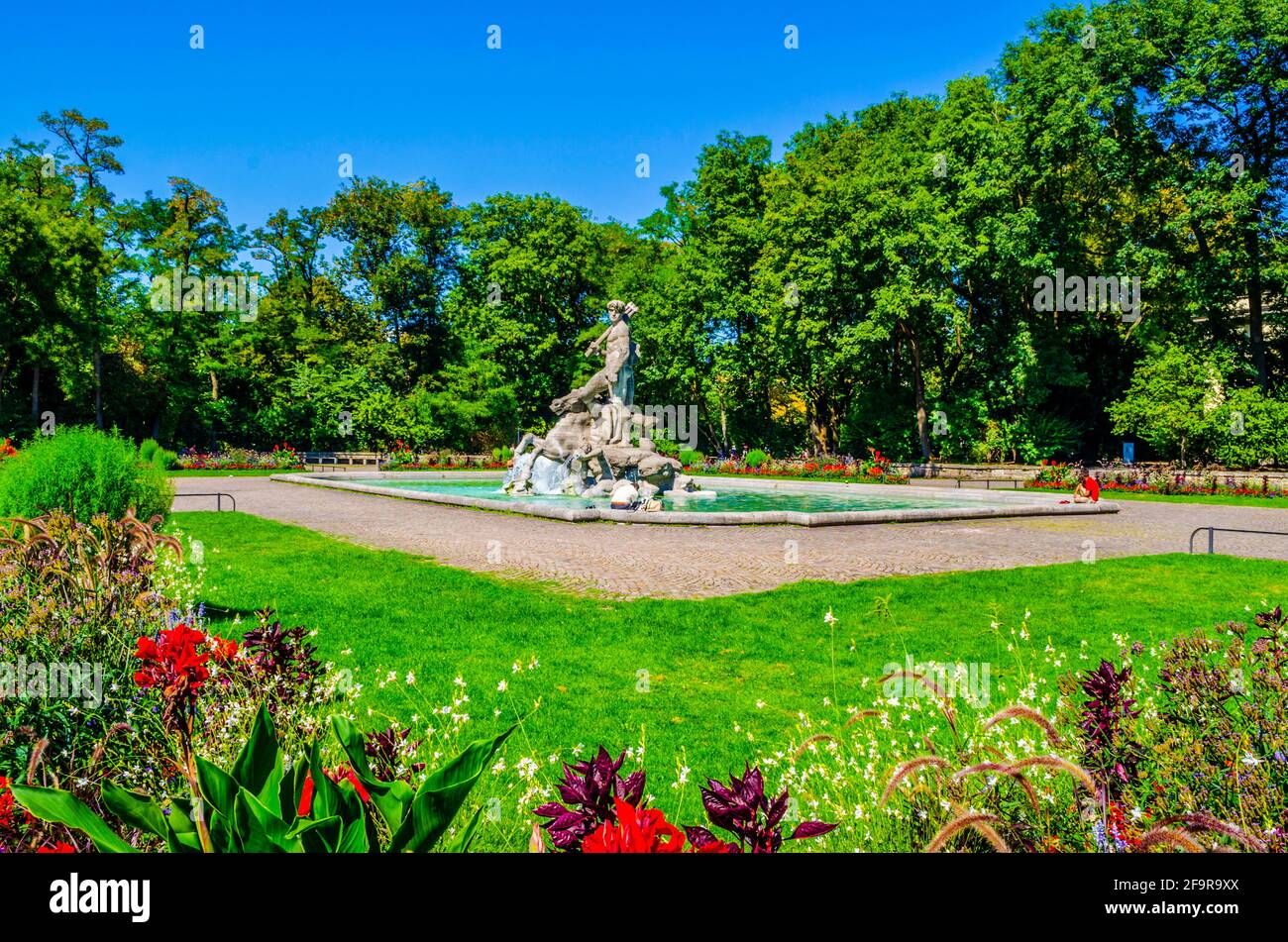 The old botanical garden in Munich was opened in 1912. Nowadays remains ...