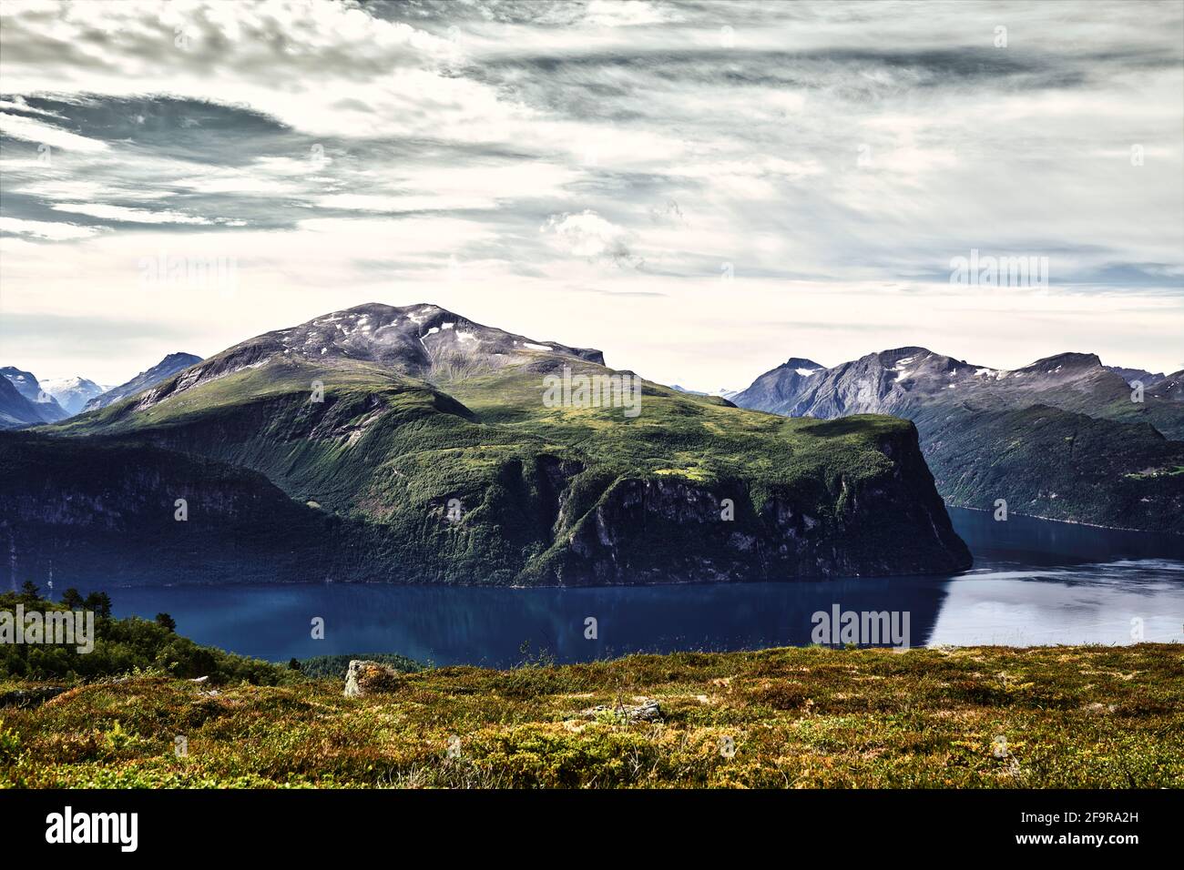 a view of the side of a mountain, near Liabygda, Norway Stock Photo - Alamy
