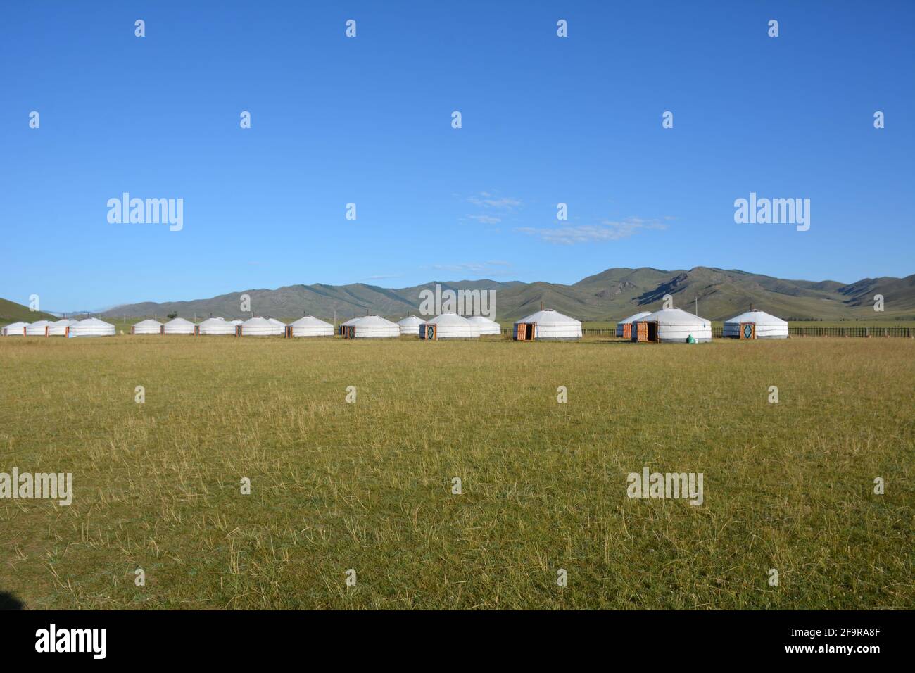 A tourist ger camp in the Orkhon Valley area of central Mongolia in ...