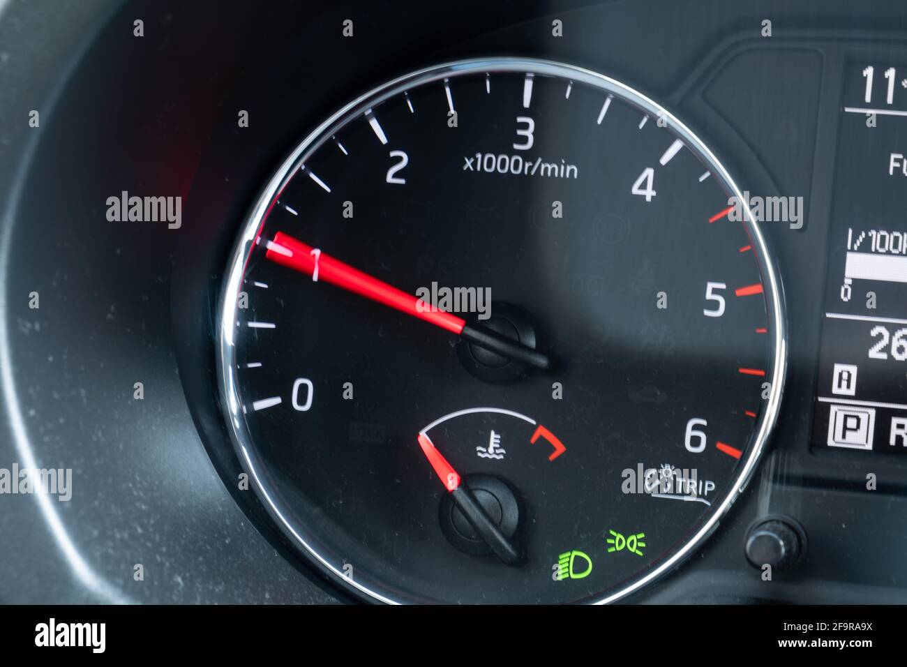 car dashboard close up long exposure Stock Photo - Alamy
