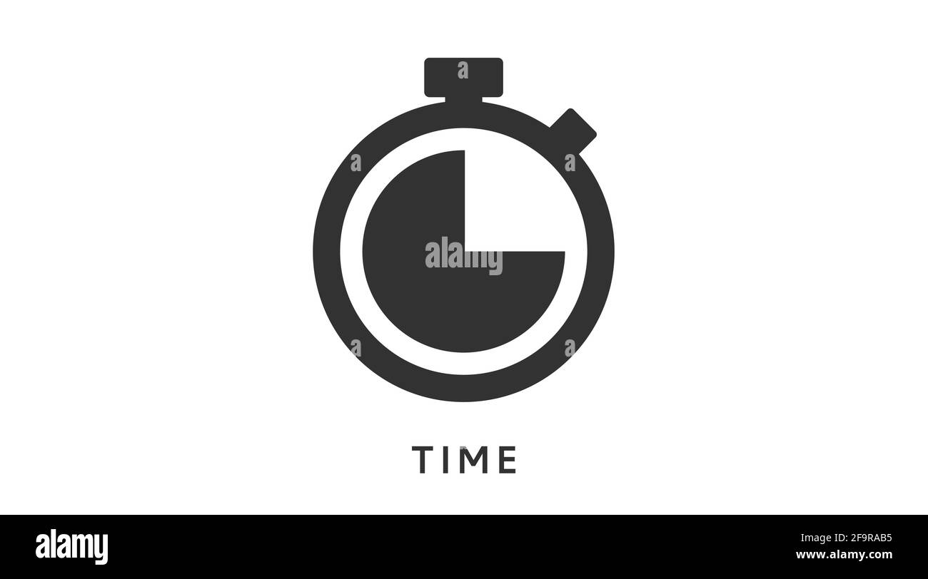 Vector Isolated Illustration of a Clock. Rounded Time Icon, Chronometer ...