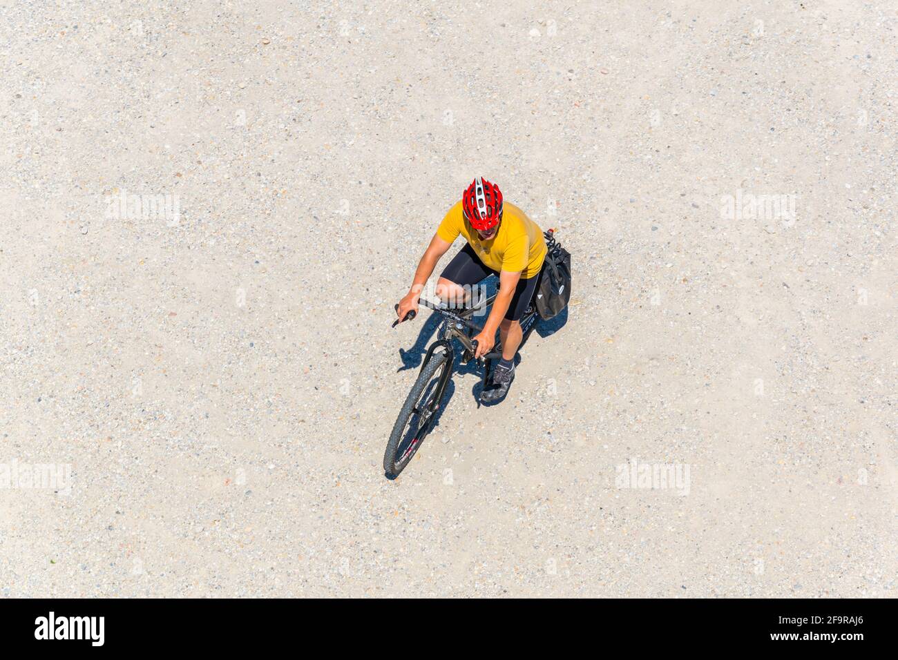 aerial view of a cyclist Stock Photo - Alamy
