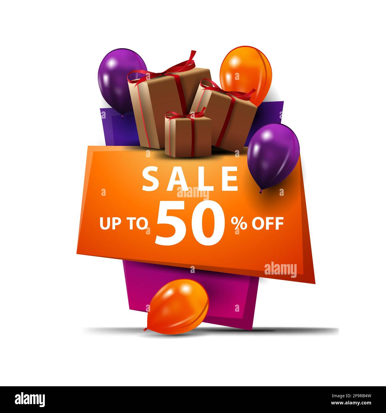 Gifts box sale up Cut Out Stock Images & Pictures - Alamy