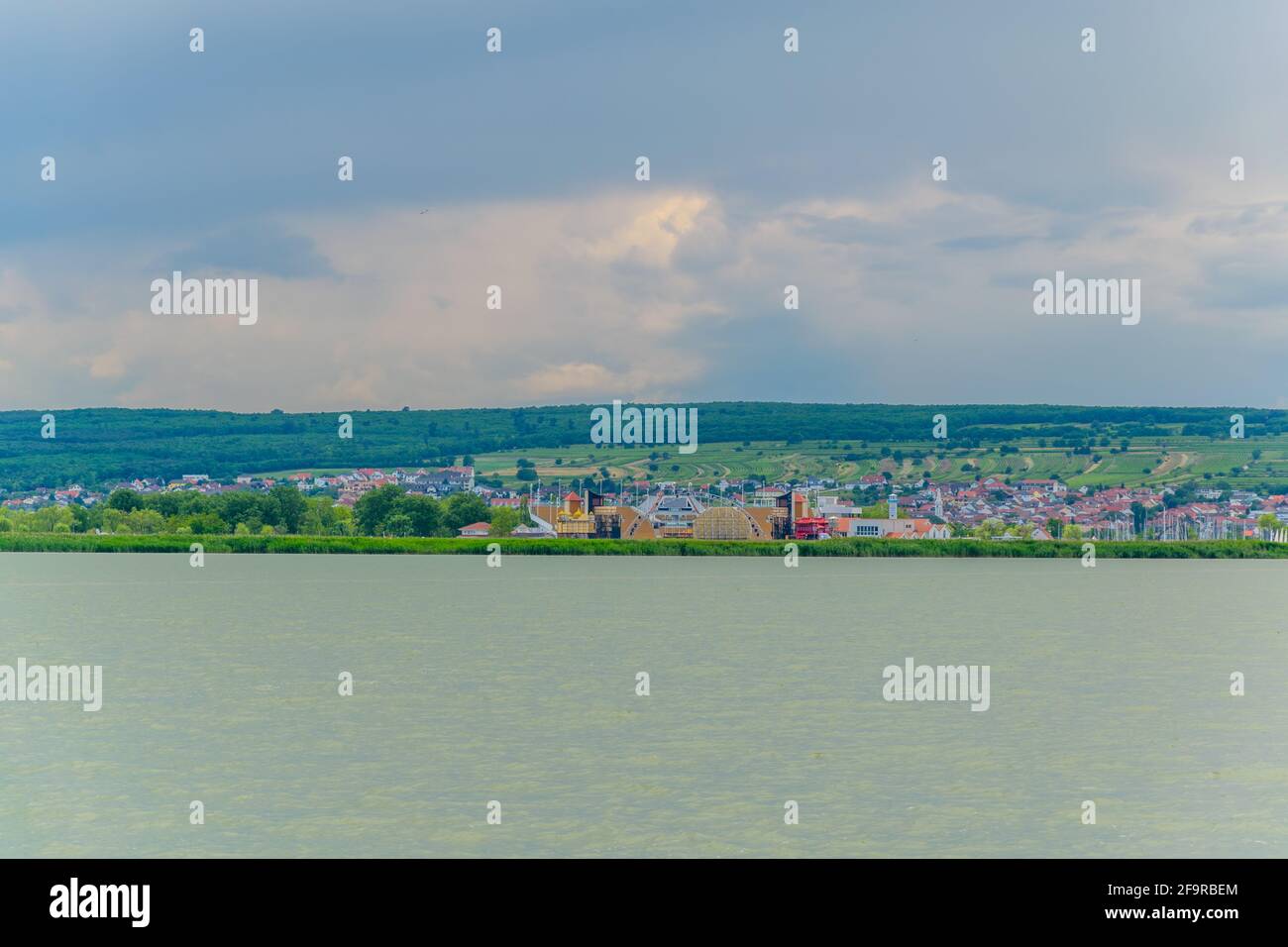 Morbisch am see viewed from neusiedler see, Austria. The city is famous ...