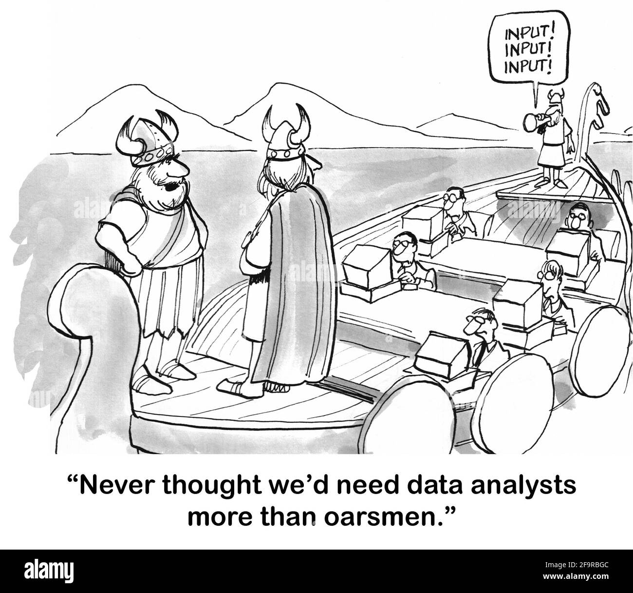 Data cartoon Black and White Stock Photos & Images - Alamy