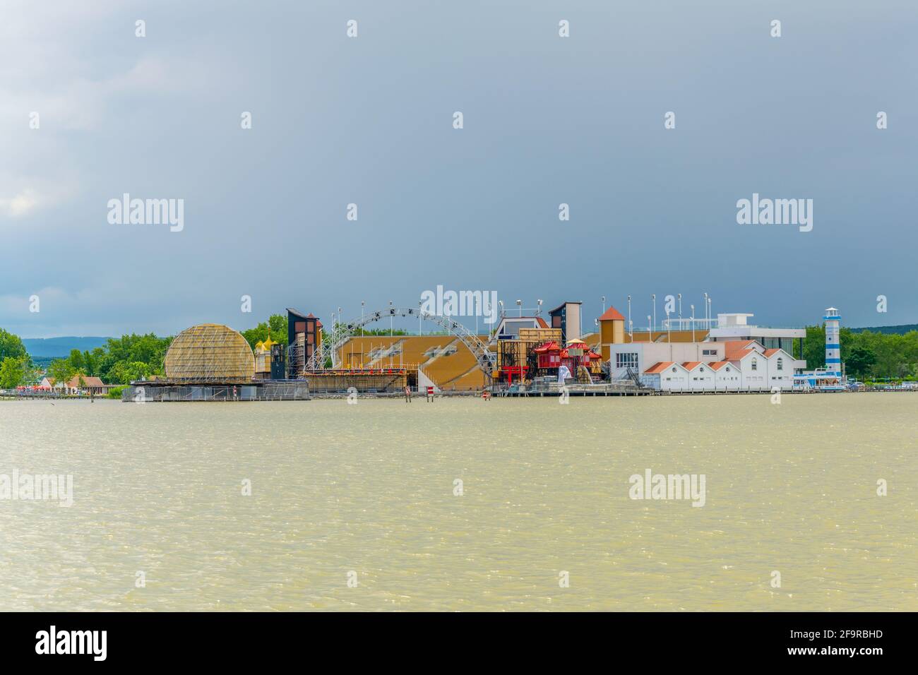 Morbisch am see viewed from neusiedler see, Austria. The city is famous ...