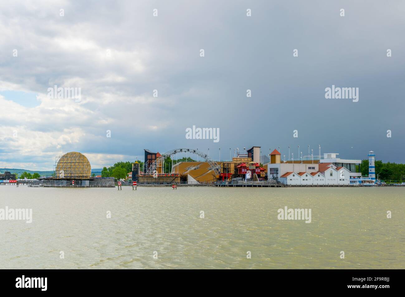 Morbisch am see viewed from neusiedler see, Austria. The city is famous ...