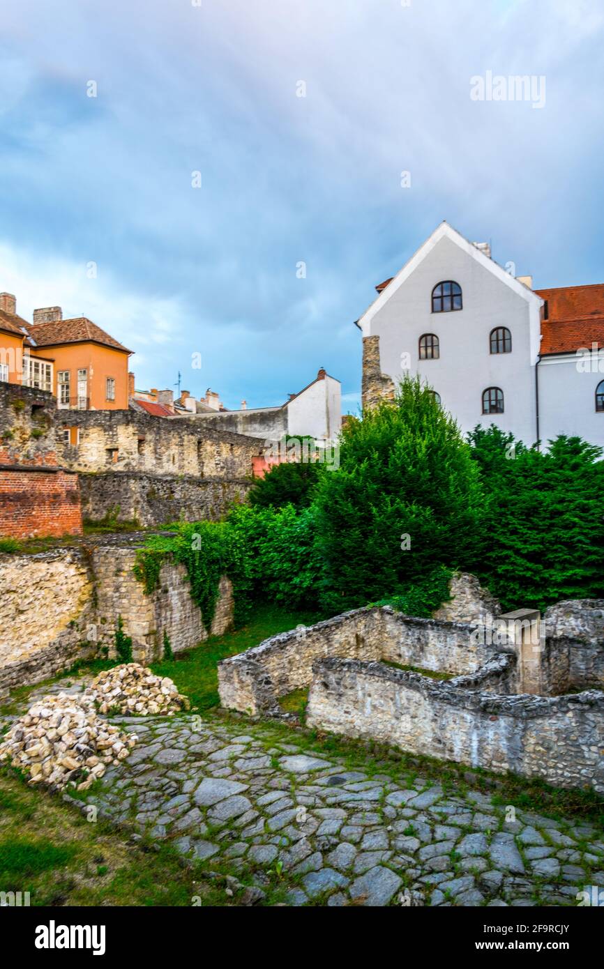 Historical fortification of the central part of the hungarian city ...