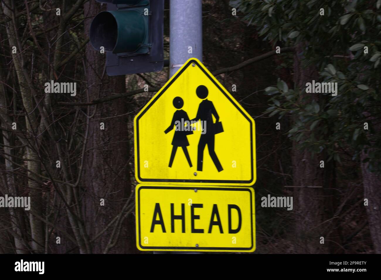 School zone ahead hi-res stock photography and images - Alamy