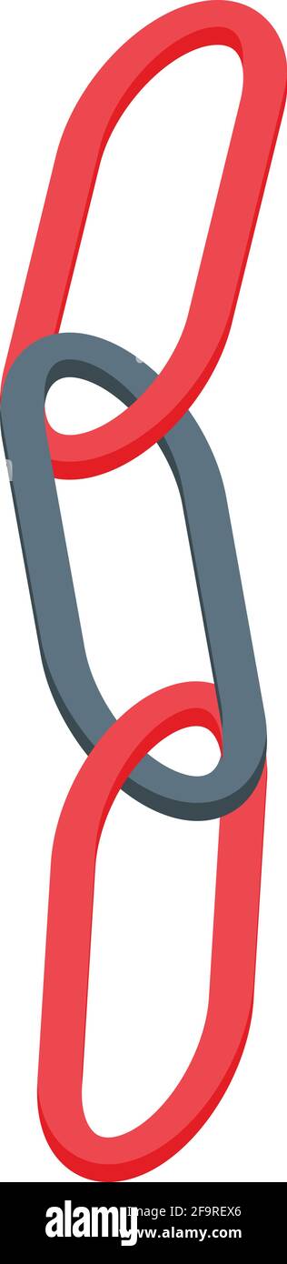 Internet link chain icon. Isometric of Internet link chain vector icon ...