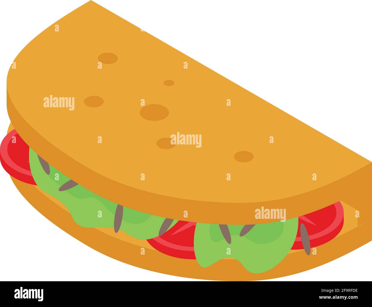 Pita bread icon. Isometric of Pita bread vector icon for web design ...