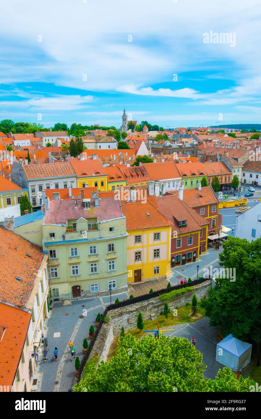 Aerial view of the hungarian city Sopron from the fire tower Stock ...